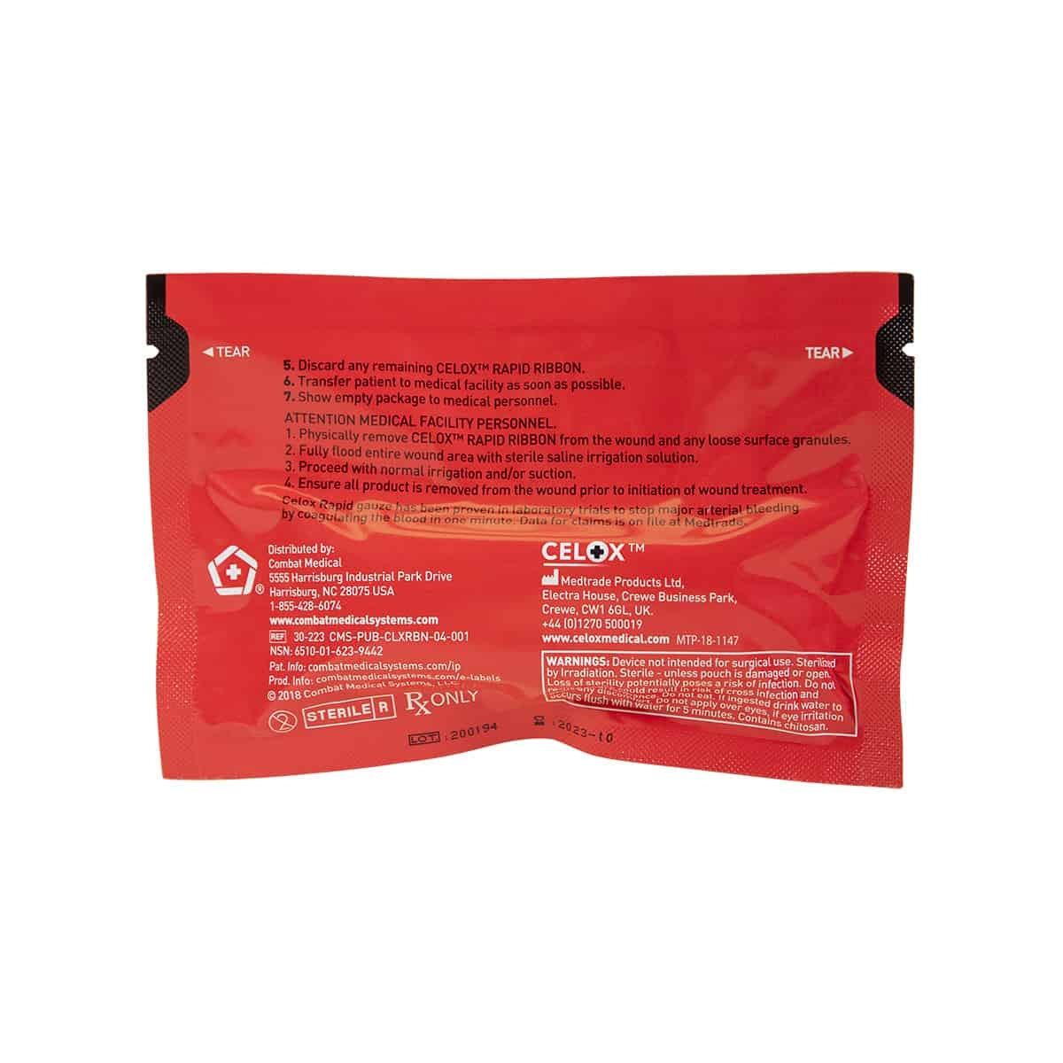 Celox Rapid Z Folded Ribbon Gauze (1 inch x 5 feet) – Best Glide ASE