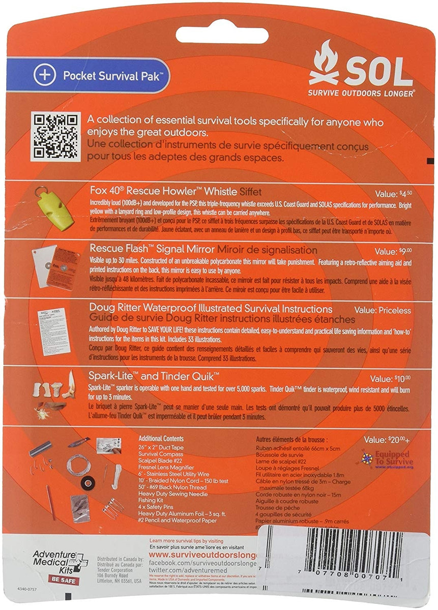 Pocket Survival Pak by Survive Outdoors Longer and Designed by Doug Ri ...